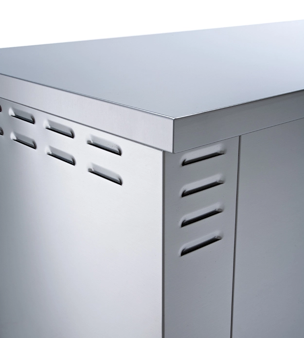 Stainless steel heated cabinets